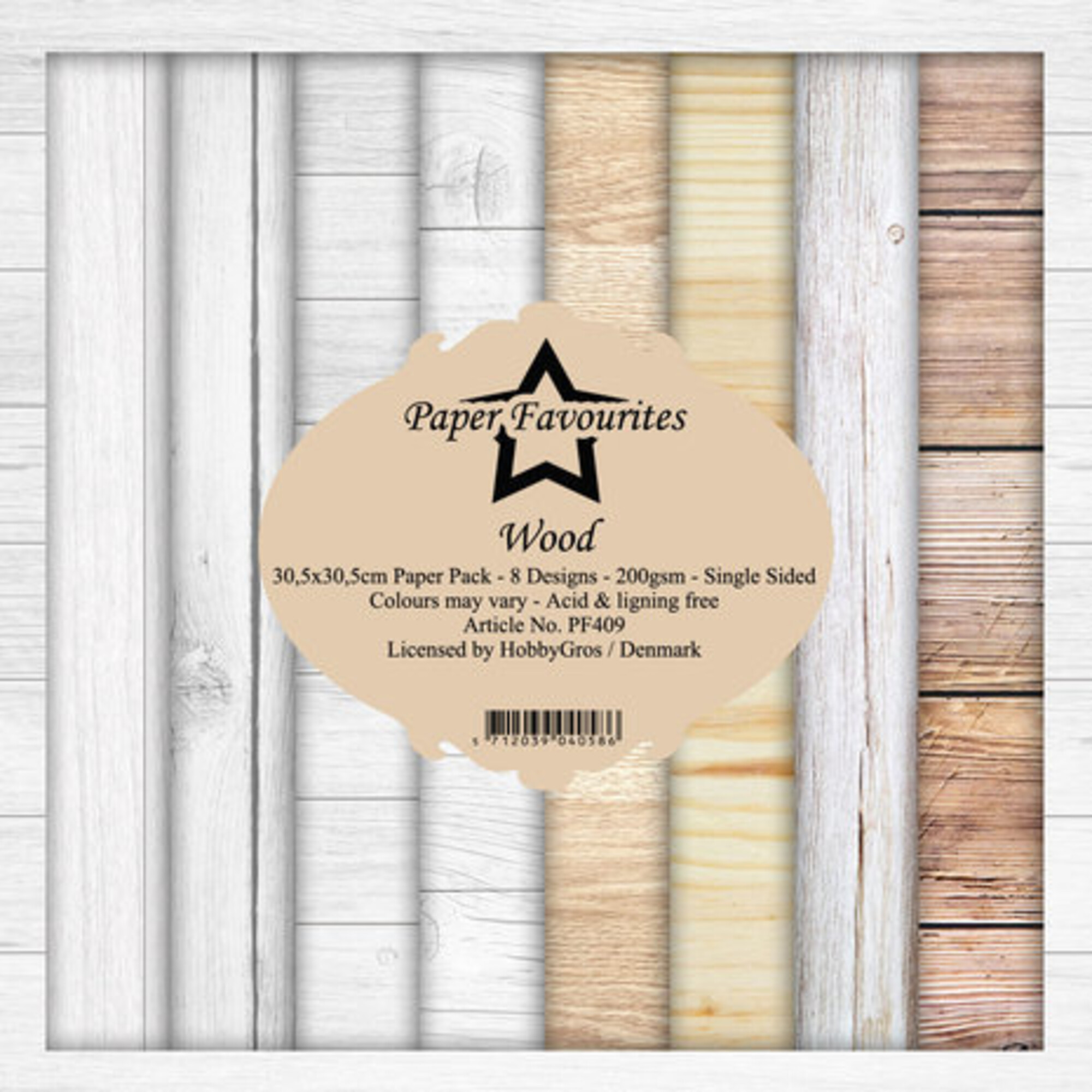 Paper Favourites Wood 12x12 Inch Paper Pack (PF409) - Paperpads.nl