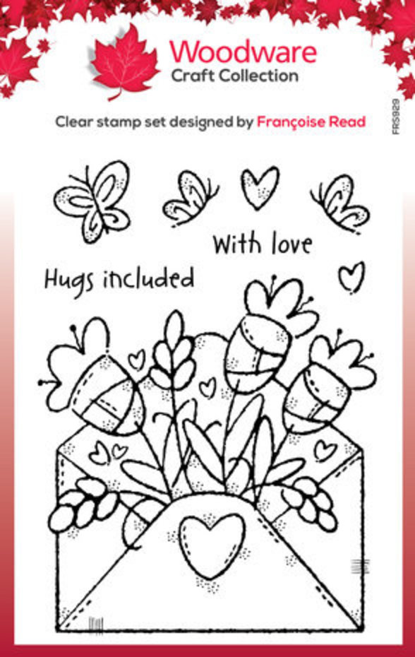 Woodware Flower Envelope Clear Stamps (FRS929) - Paperpads.nl