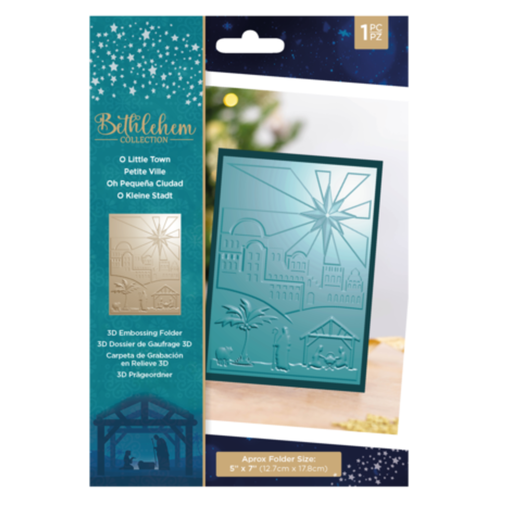 Crafter's Companion Bethlehem Collection 3D Embossing Folder O Little ...