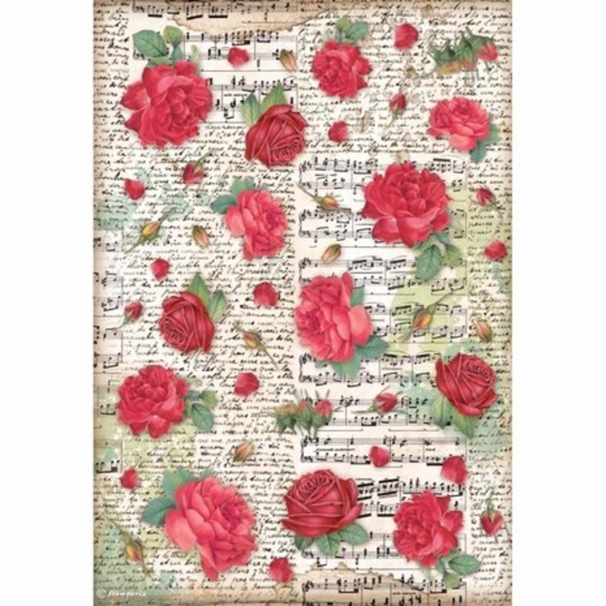 Stamperia Desire Red Roses Rice Paper A4 (DFSA4720) - Paperpads.nl