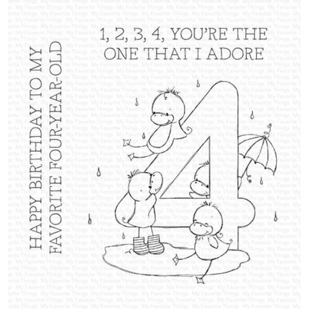 My Favorite Things Number Fun 4 Clear Stamps (RAM-037) - Paperpads.nl