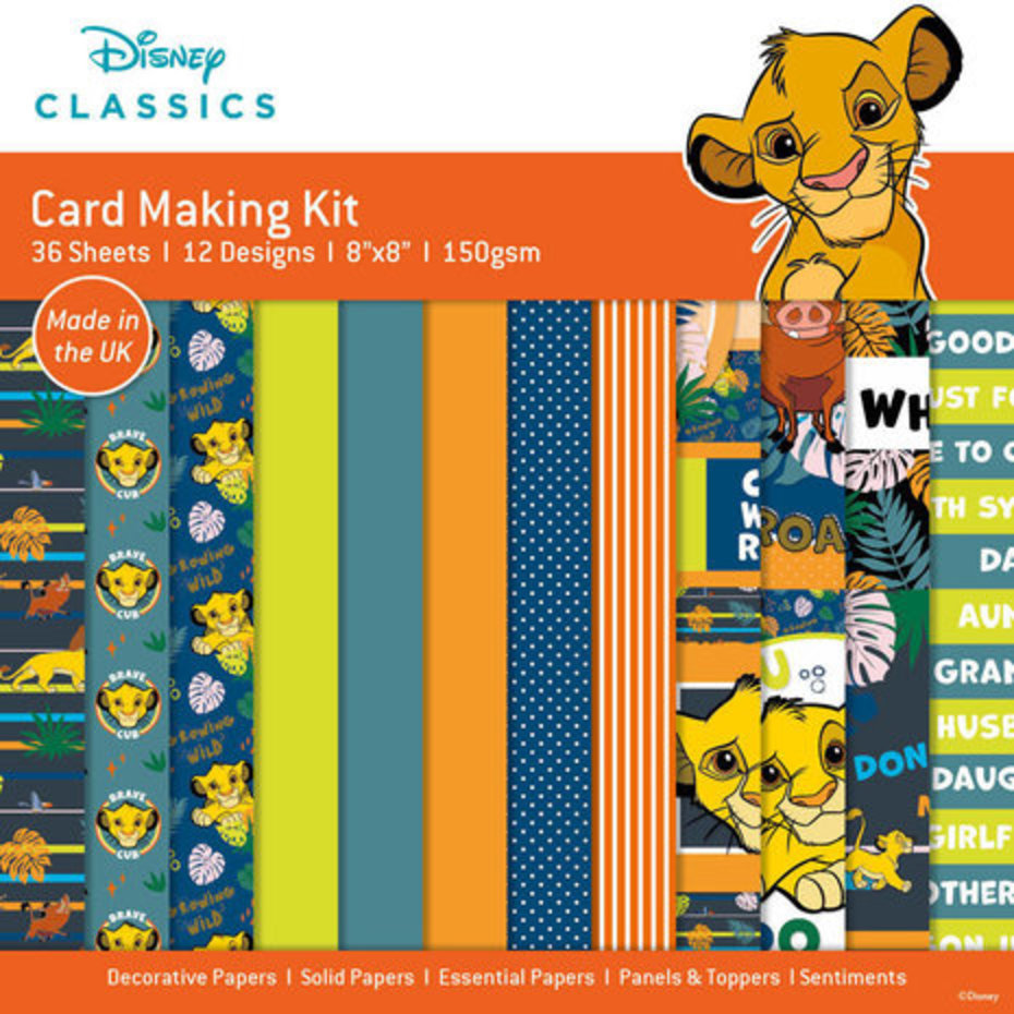 Disney The Lion King 8x8 Inch Card Making Kit (DYP0013) - Paperpads.nl
