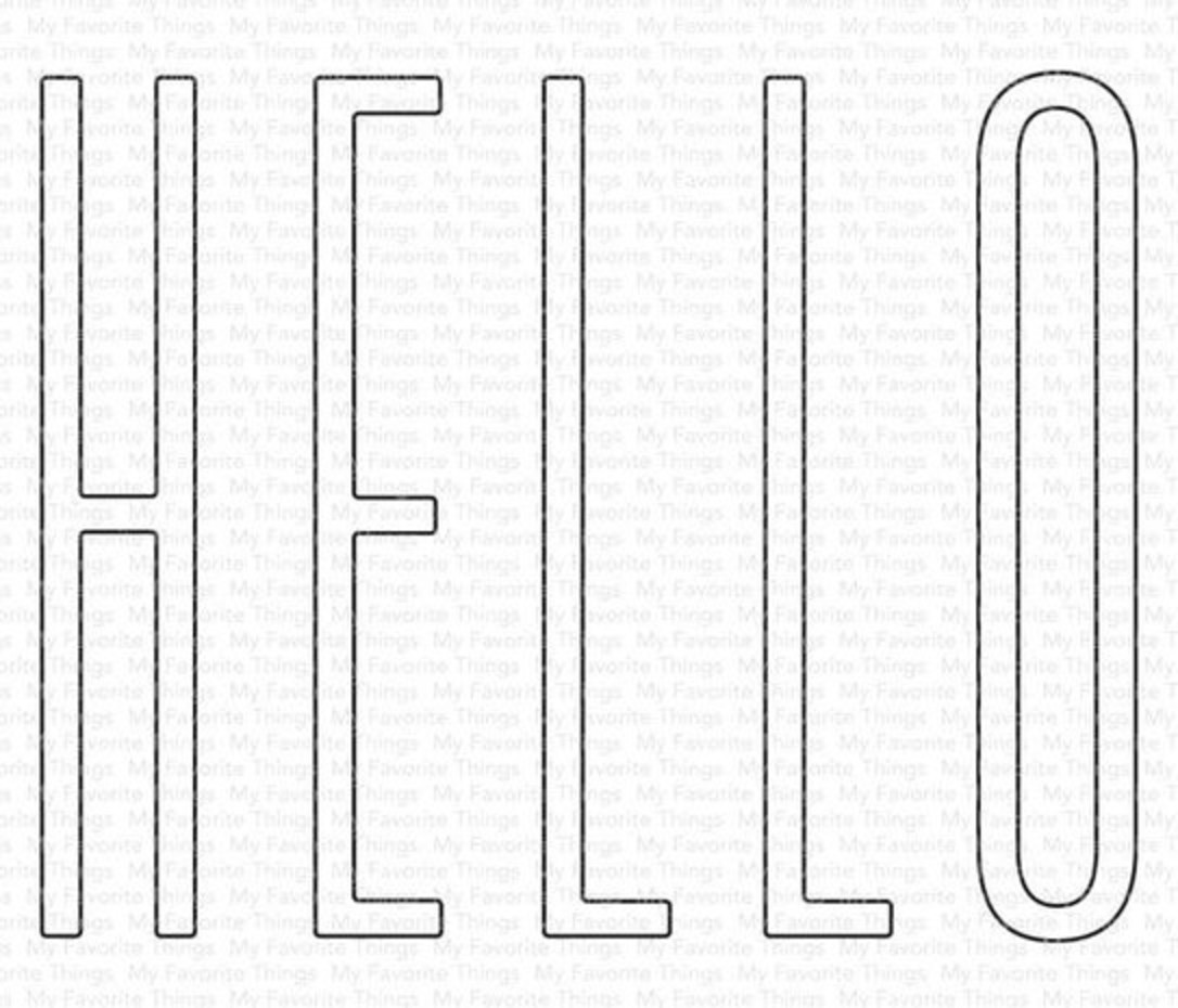 My Favorite Things Die-namics Tall Hello (MFT-2344) - Paperpads.nl