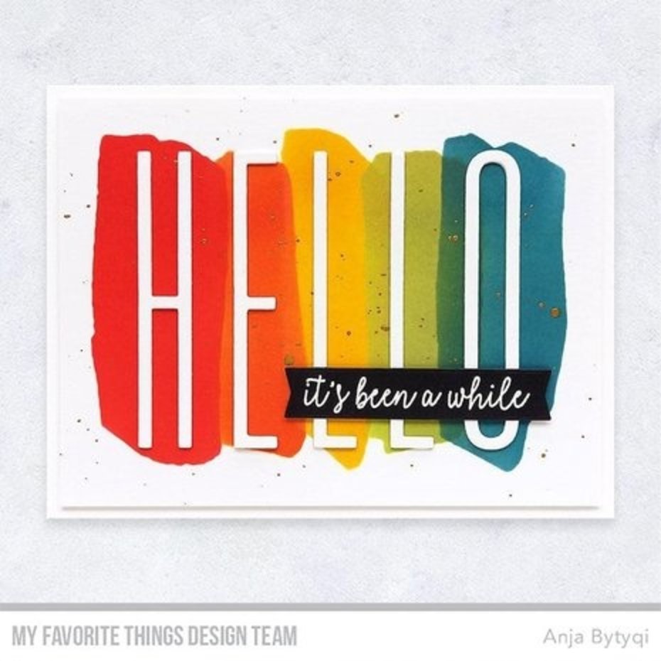 My Favorite Things Die-namics Tall Hello (MFT-2344) - Paperpads.nl