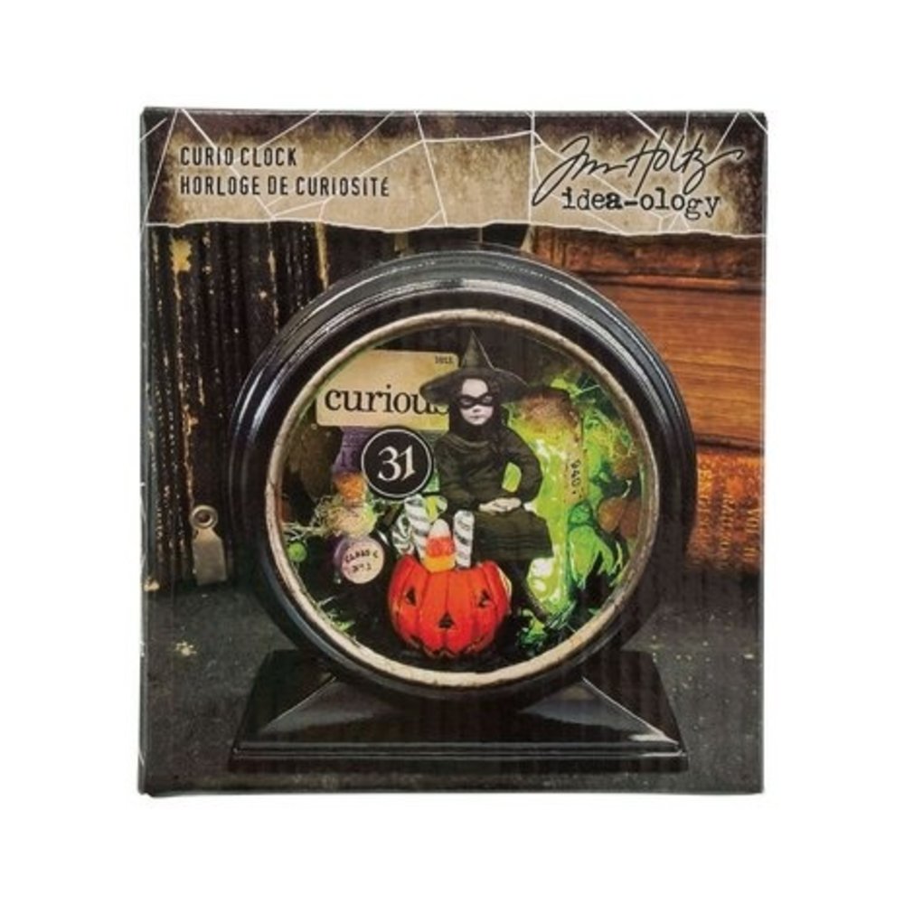Idea-ology Tim Holtz Halloween Curio Clock Black (TH94274) - Paperpads.nl
