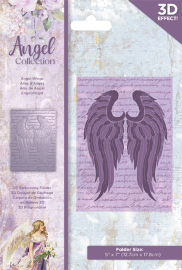 Crafter's Companion Angel Collection 3D Embossing Folder Angel Wings ...