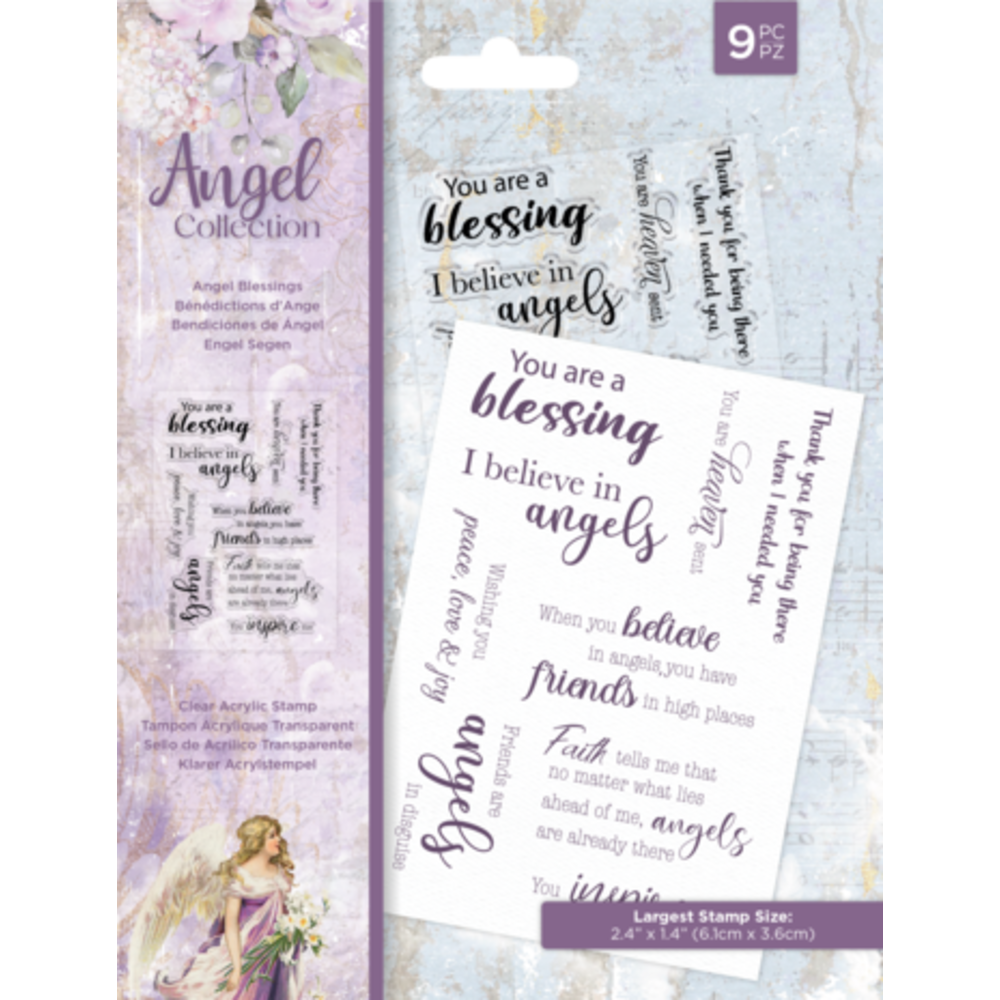 Crafter's Companion Angel Collection Clear Stamps Angel Blessings (ANG ...