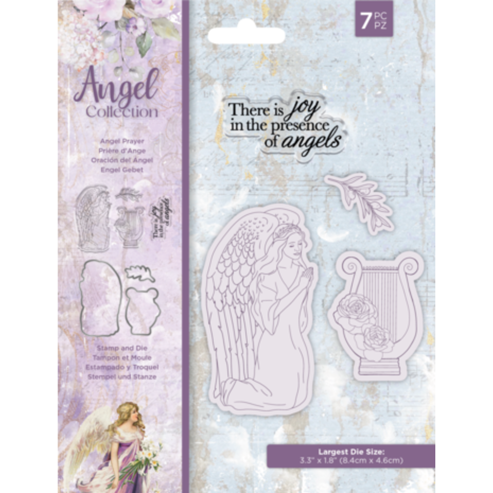Crafter's Companion Angel Collection Stamp & Die Angel Prayer (ANG-STD ...