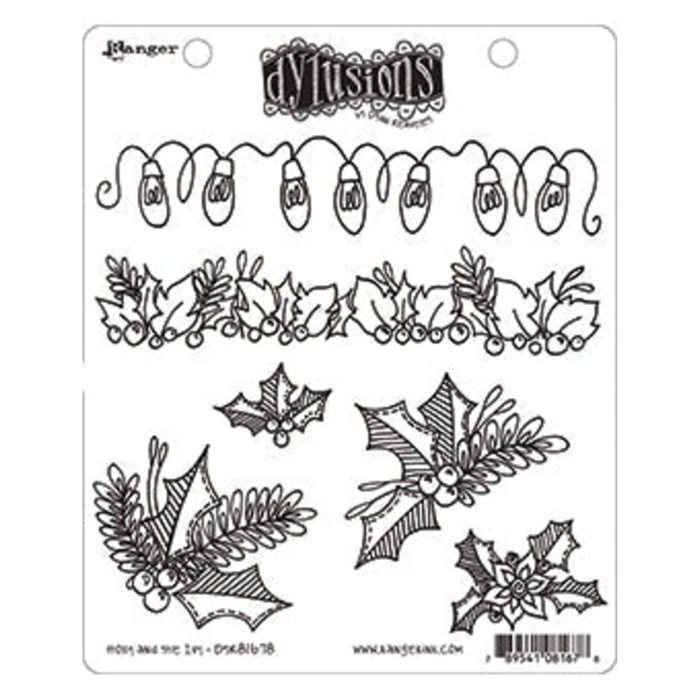 Ranger Dylusions Holly and the Ivy Cling Stamps (DYR81678) - Paperpads.nl