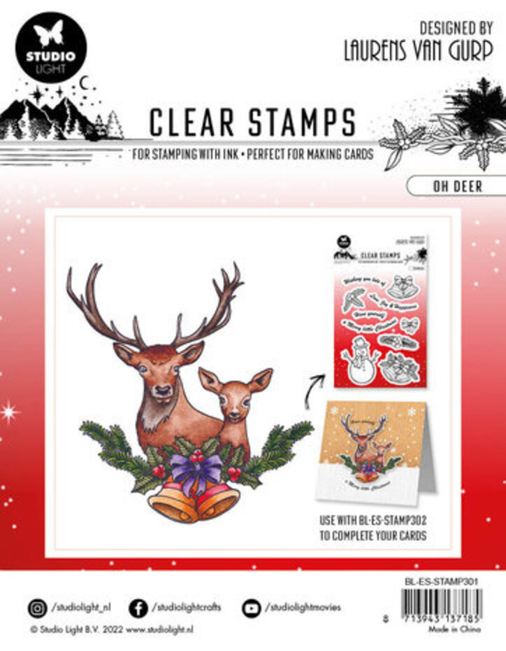 Studio Light Essentials Clear Stamp Oh Deer (BL-ES-STAMP301) - Paperpads.nl