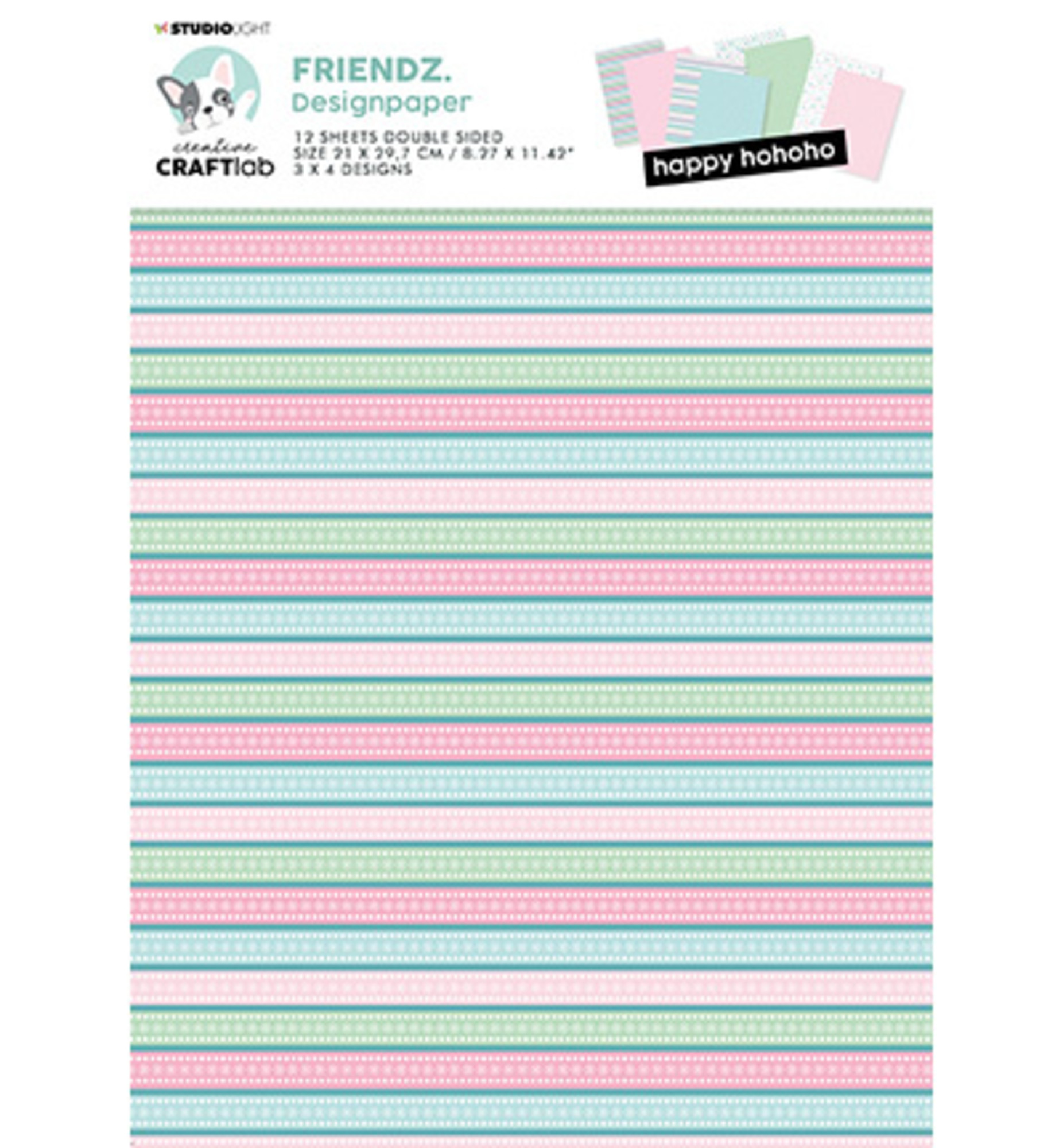 Creative Craftlab Friendz Happy Hohoho A4 Design Papier (CCL-FR-PS17 ...