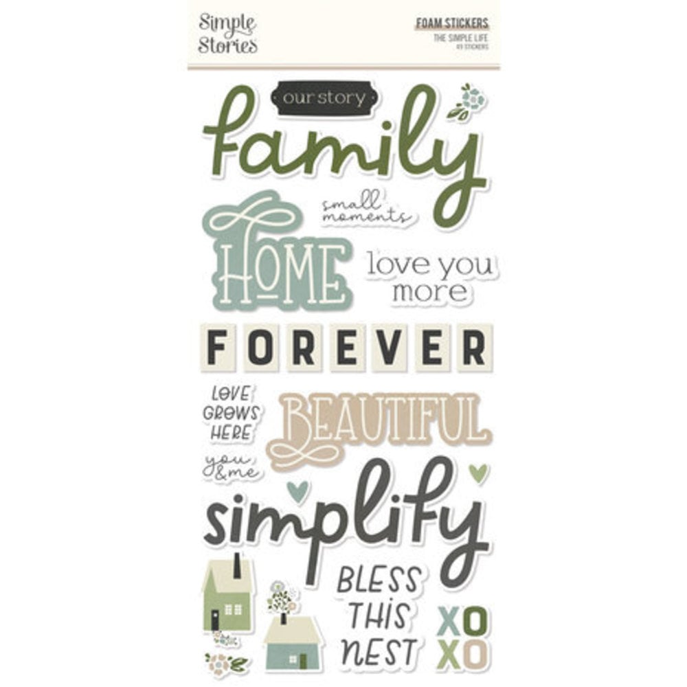 Simple Stories The Simple Life Foam Stickers (18822) - Paperpads.nl