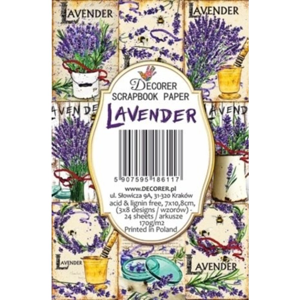 Decorer Lavender Paper Pack (7x10,8cm) (DECOR-M115) - Paperpads.nl