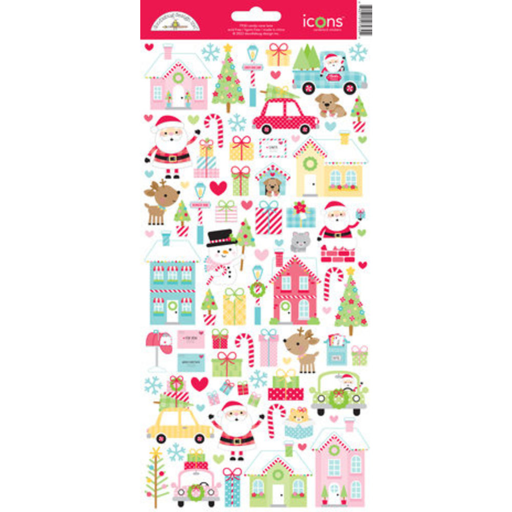 Doodlebug Design Candy Cane Lane Icons Stickers (7930) - Paperpads.nl