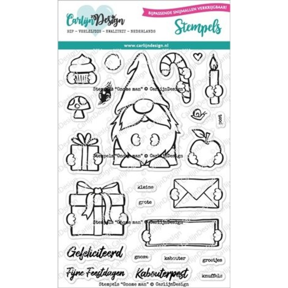 CarlijnDesign Stempels Gnome Man (CDST-0092) - Paperpads.nl