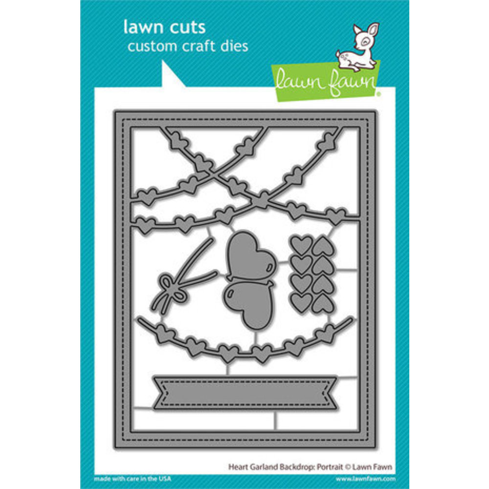 Lawn Fawn Heart Garland Backdrop Portrait Dies (LF3022) - Paperpads.nl