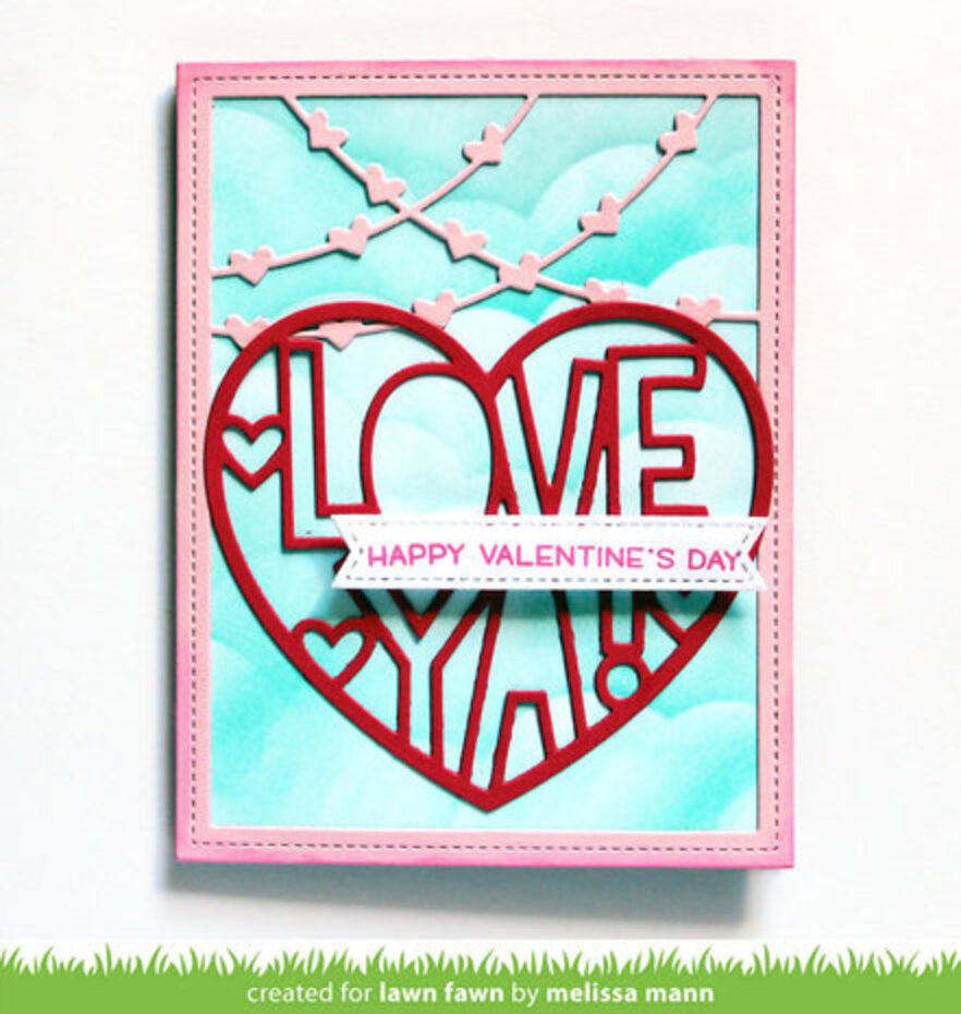 Lawn Fawn Heart Garland Backdrop Portrait Dies (LF3022) - Paperpads.nl
