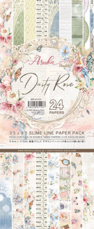 Memory Place Dusty Rose Slimline Paper Pack (MP-61113) - Paperpads.nl