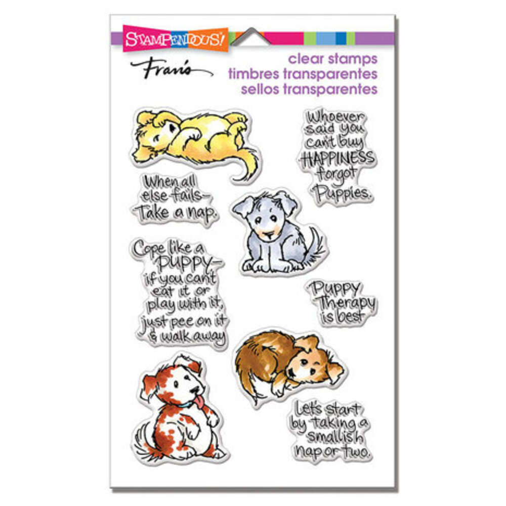Stampendous Puppy Therapy Clear Stamps (SSC1305) - Paperpads.nl