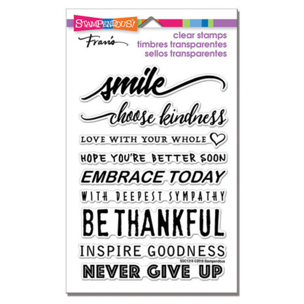 Stampendous Smile Sentiments Clear Stamps (SSC1316) - Paperpads.nl