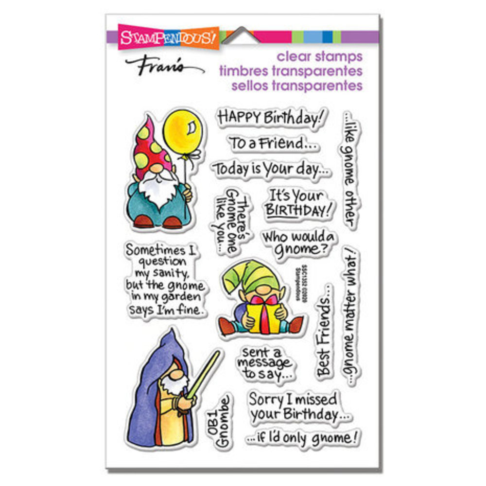 Stampendous Gnome Sayings Clear Stamps (SSC1352) - Paperpads.nl