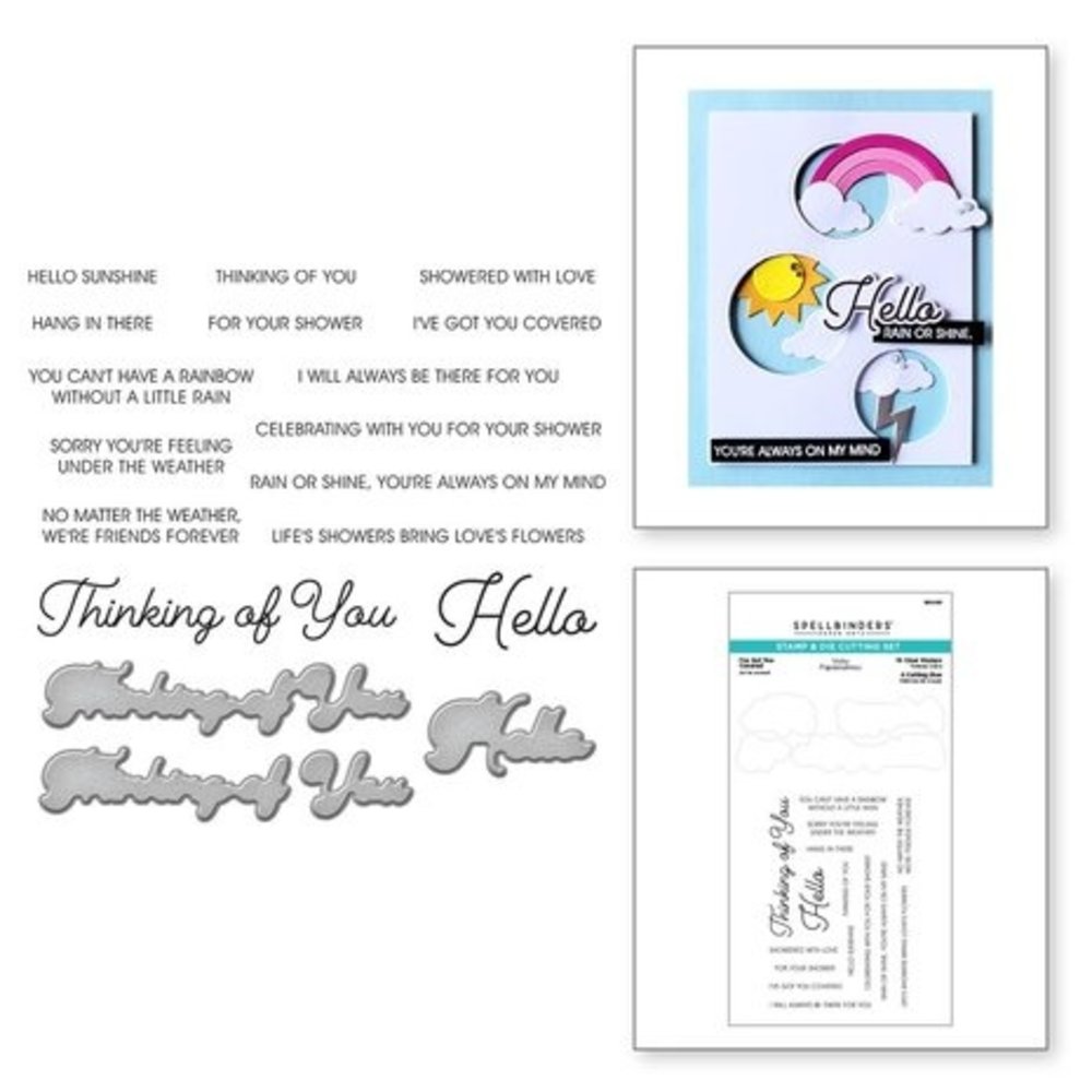 Spellbinders Showered With Love I've Got You Covered Clear Stamp & Die ...