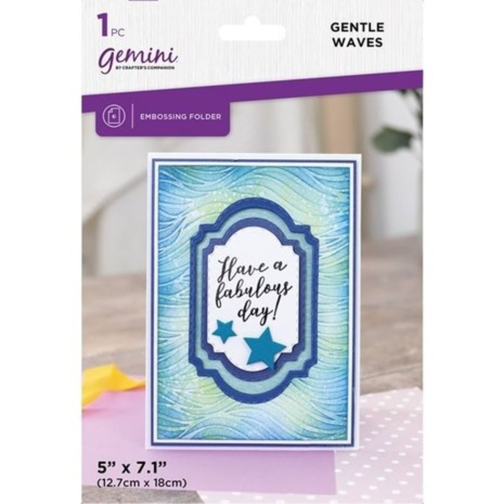 Gemini Textured Embossing Folder Gentle Waves (GEM-EF5-GENWAVE ...