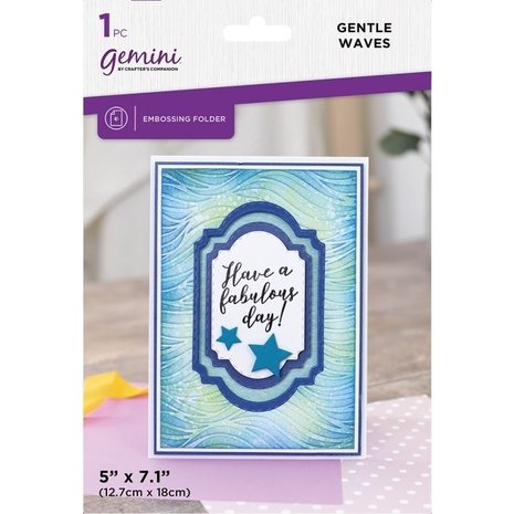 Gemini Textured Embossing Folder Gentle Waves (GEM-EF5-GENWAVE ...