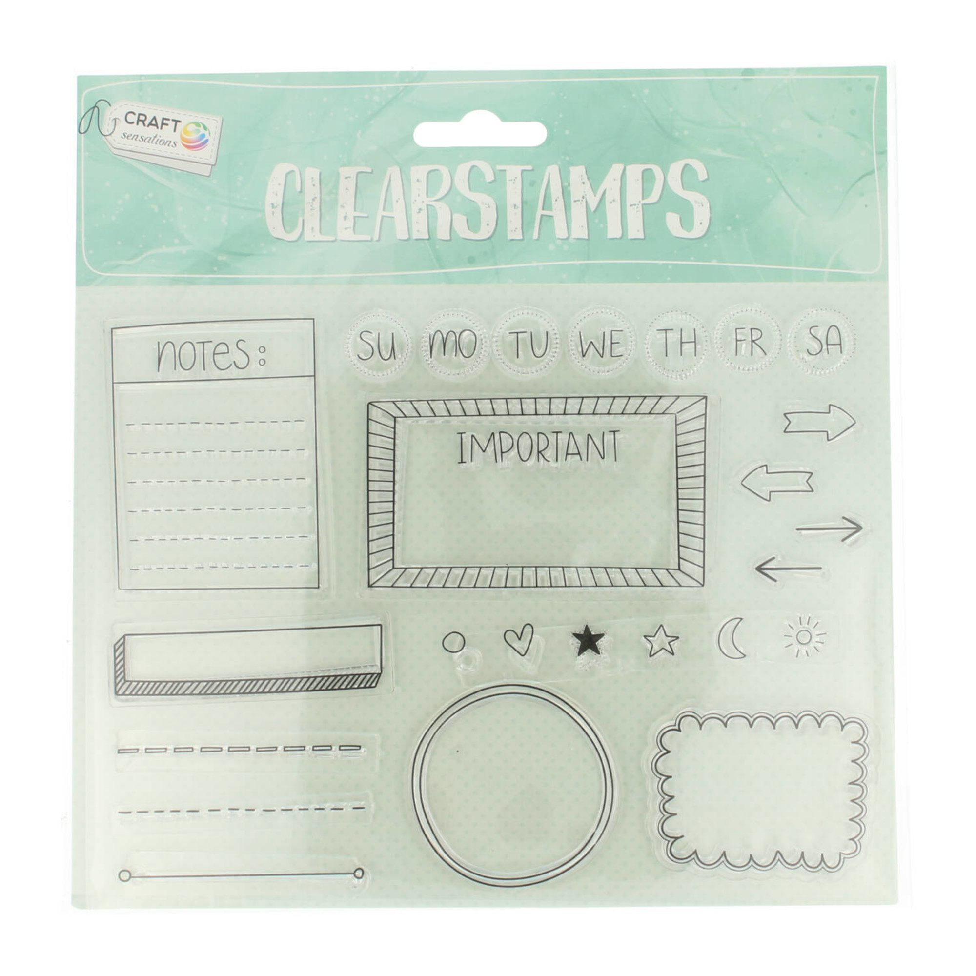 Craft Sensations Clear Stamps Weekly Planner (CR0484/22A2) - Paperpads.nl