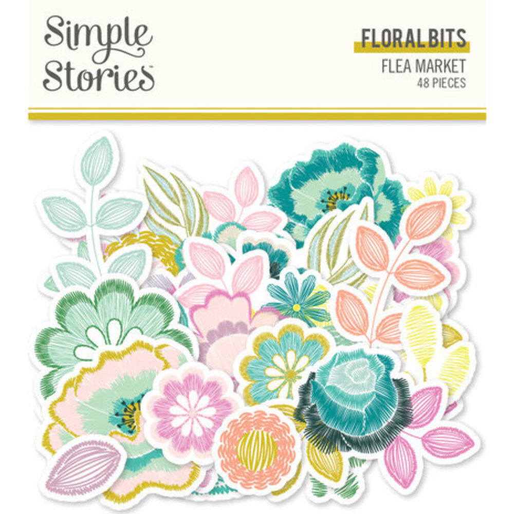 Simple Stories Flea Market Floral Bits (19619) - Paperpads.nl