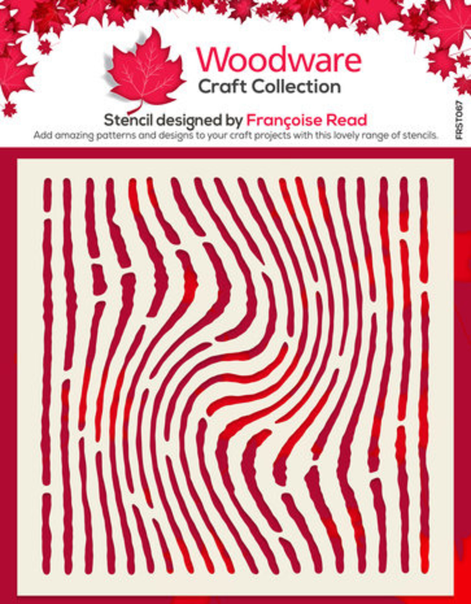 Woodware Worn Lines Masking Stencil (FRST067) - Paperpads.nl