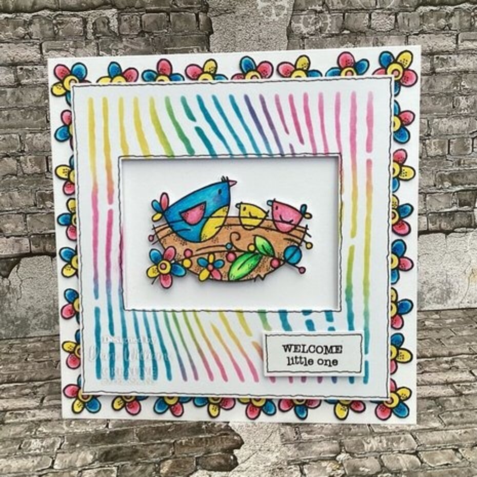 Woodware Worn Lines Masking Stencil (FRST067) - Paperpads.nl