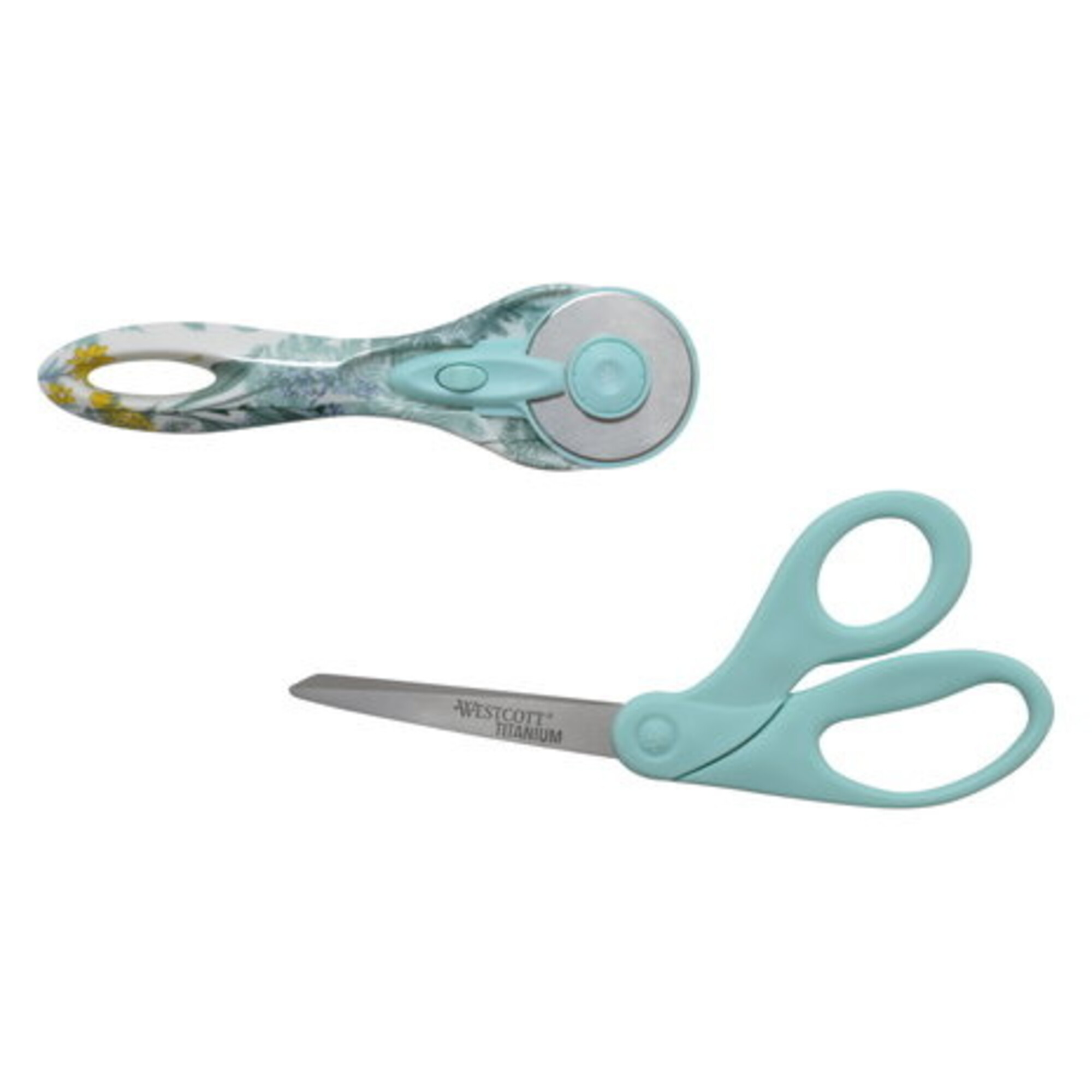 Westcott Titanium Fabric Scissors & Rotary Cutter (AC-17636) - Paperpads.nl
