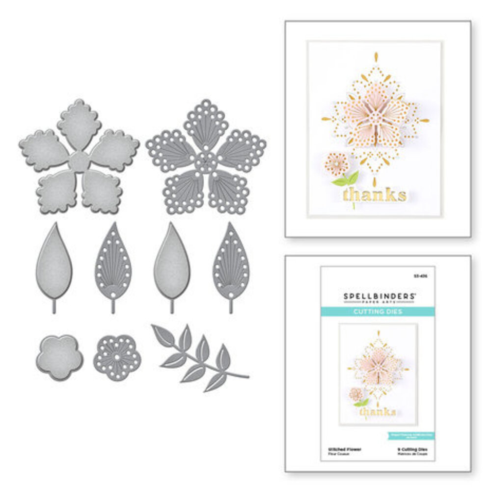 Spellbinders Spring Into Stitching Stitched Flower Dies (S3-436 ...