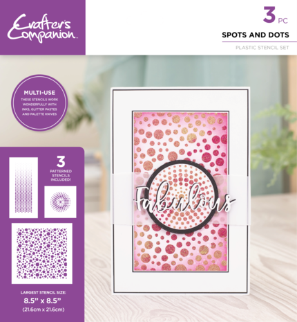 Crafter's Companion Spots and Dots Multi-Use Stencil Set (CC-STEN-SPOD ...