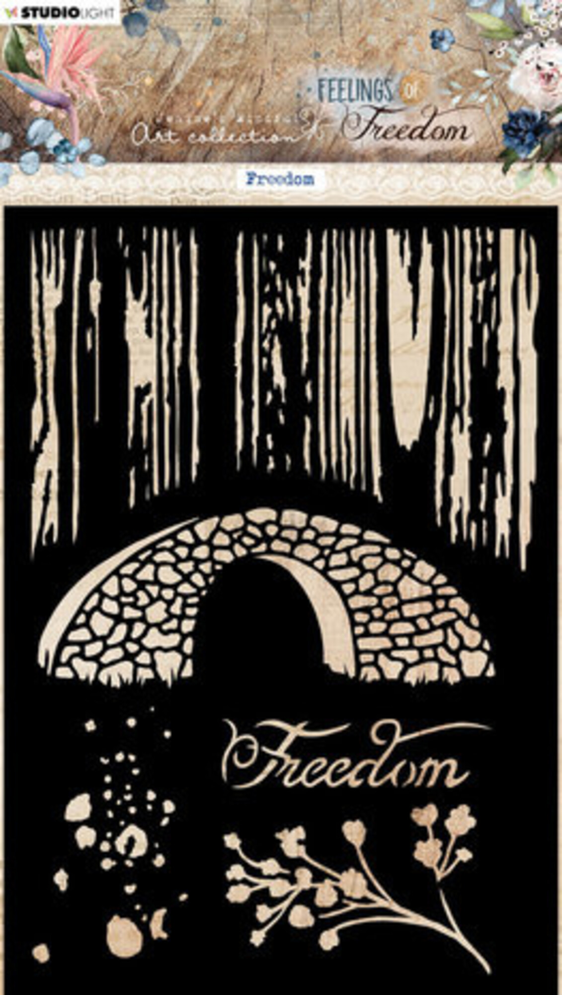 Studio Light Feelings of Freedom Masking Stencil Freedom (JMA-FOF-MASK ...