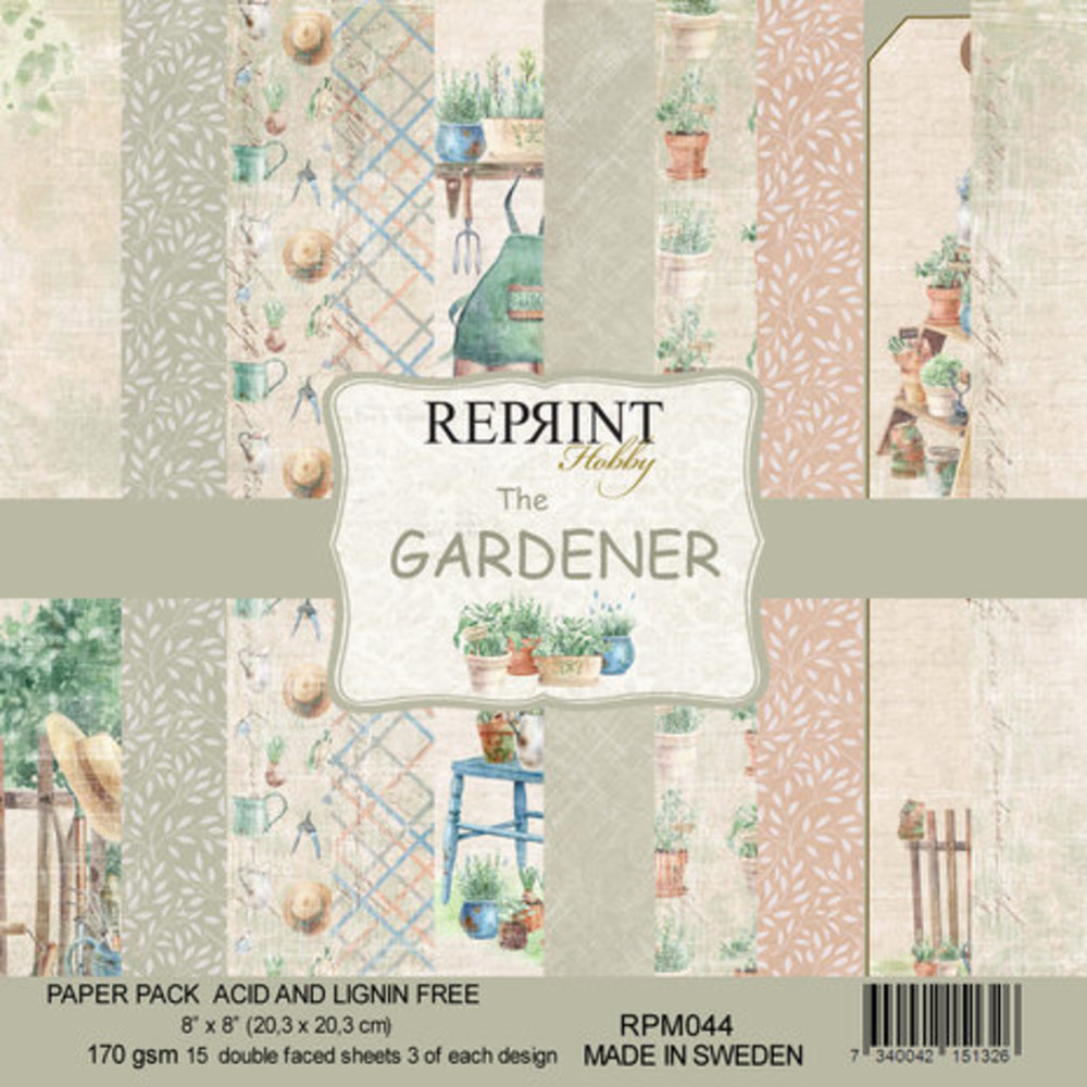 Reprint The Gardener 8x8 Inch Paper Pack (RPM044) - Paperpads.nl