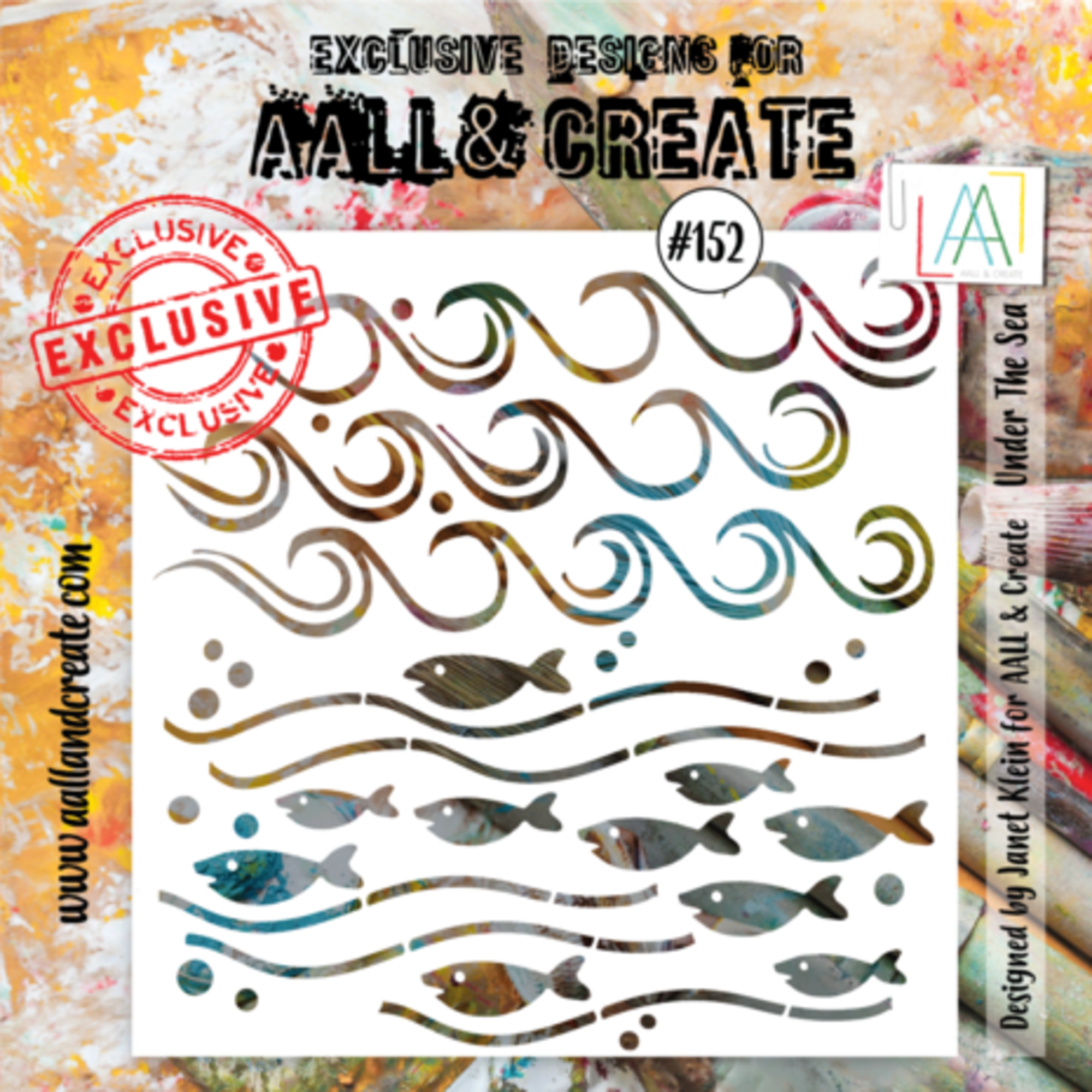 AALL and Create Masking Stencil 6x6 Inch Under the Sea (AALL-PC-152 ...