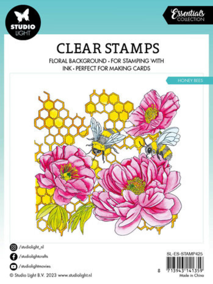 Studio Light Essentials Clear Stamp Honey Bees (SL-ES-STAMP425 ...
