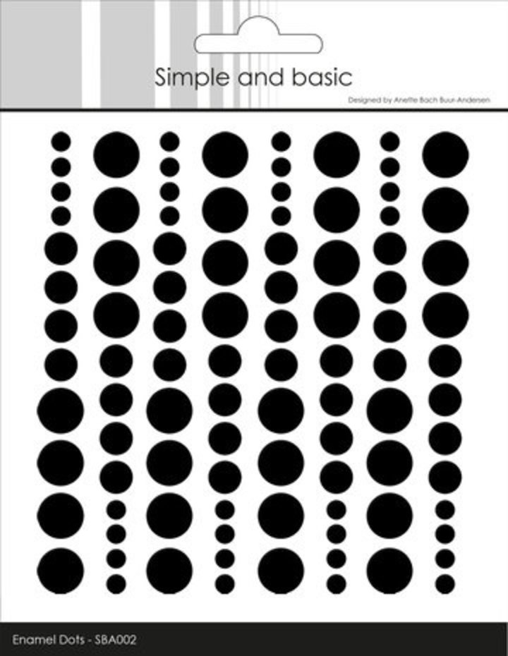 Simple and Basic Adhesive Enamel Dots Jet Black (SBA002) - Paperpads.nl