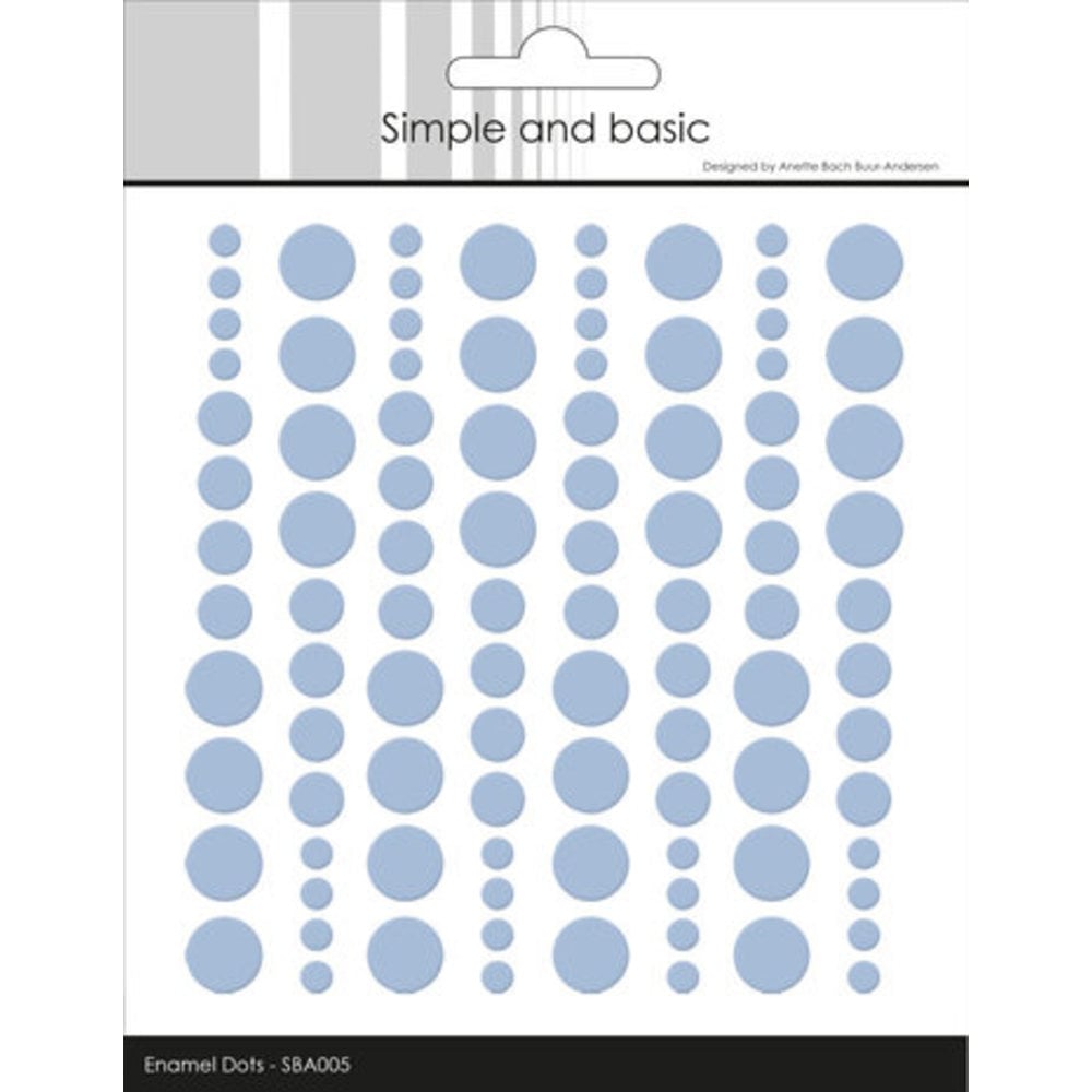 Simple and Basic Adhesive Enamel Dots Pigeon Blue (SBA005) - Paperpads.nl