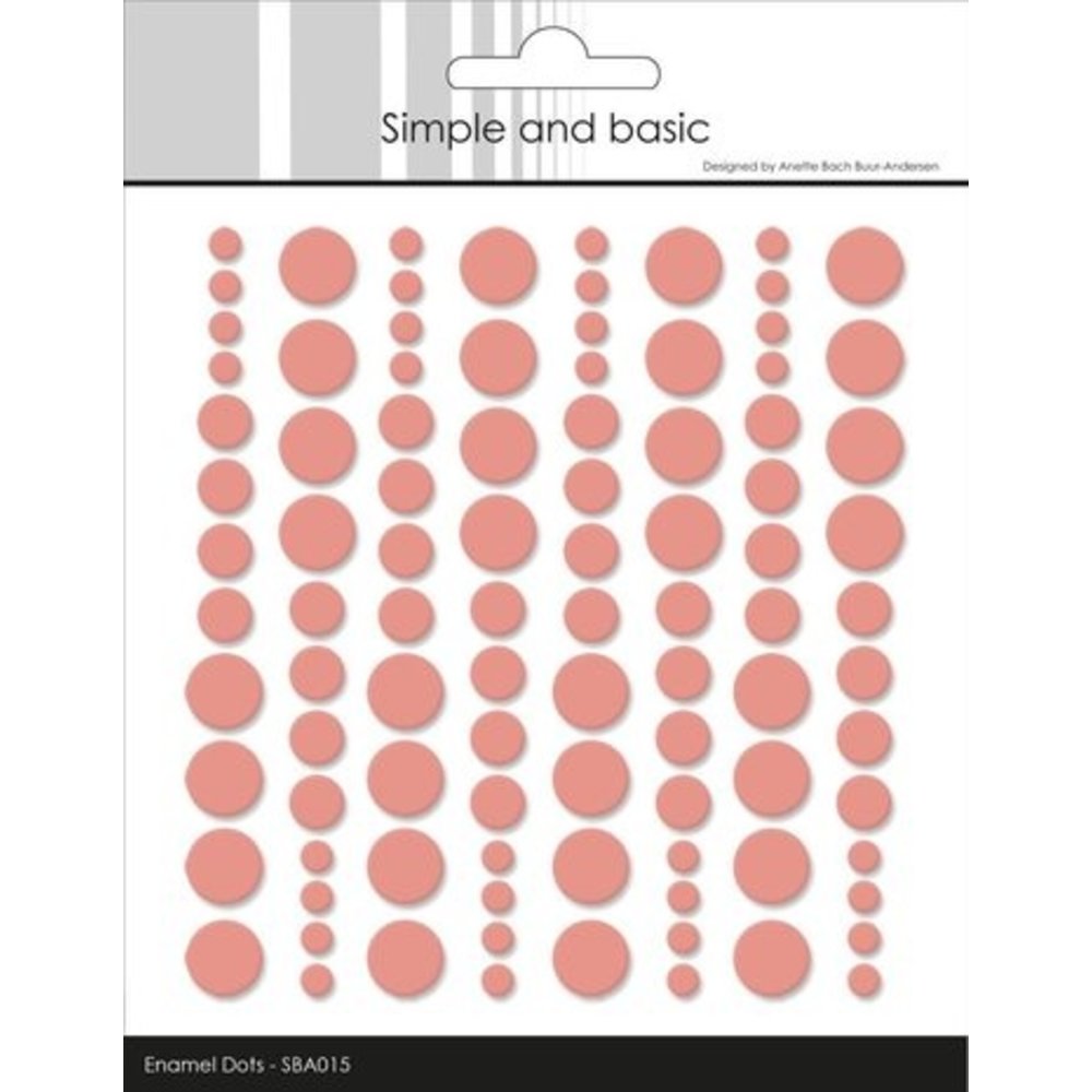 Simple and Basic Adhesive Enamel Dots Fresh Peach (SBA015) - Paperpads.nl