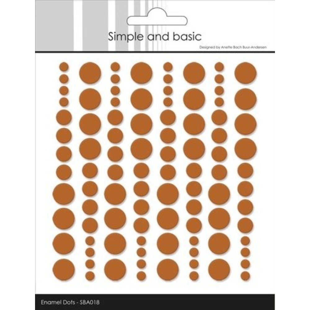 Simple and Basic Adhesive Enamel Dots Cognac (SBA018) - Paperpads.nl