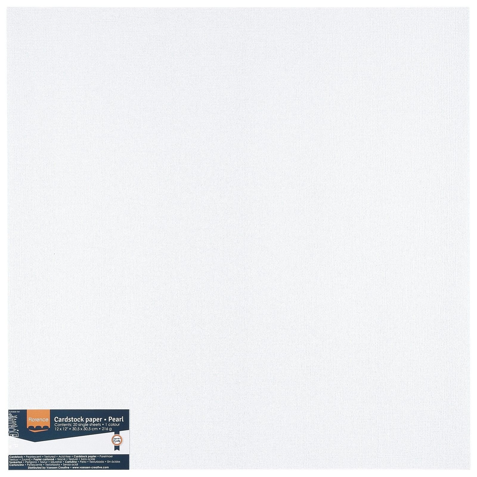 Vaessen Creative Florence Texture Pearl White 12x12 Inch Cardstock Pap ...