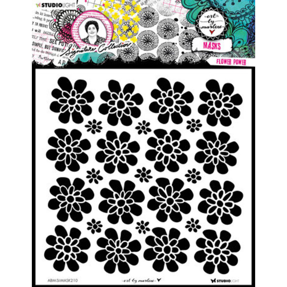 Studio Light Signature Collection Masking Stencil Flower Power (ABM-SI ...