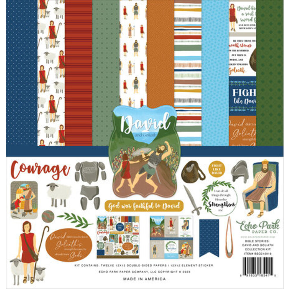 Echo Park Bible Stories: David And Goliath 12x12 Inch Collection Kit ...