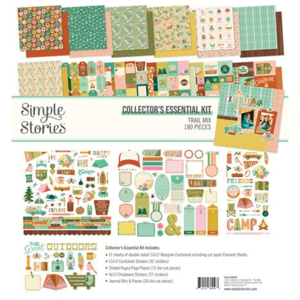 Simple Stories Trail Mix 12x12 Inch Collector's Essential Kit (20301 ...