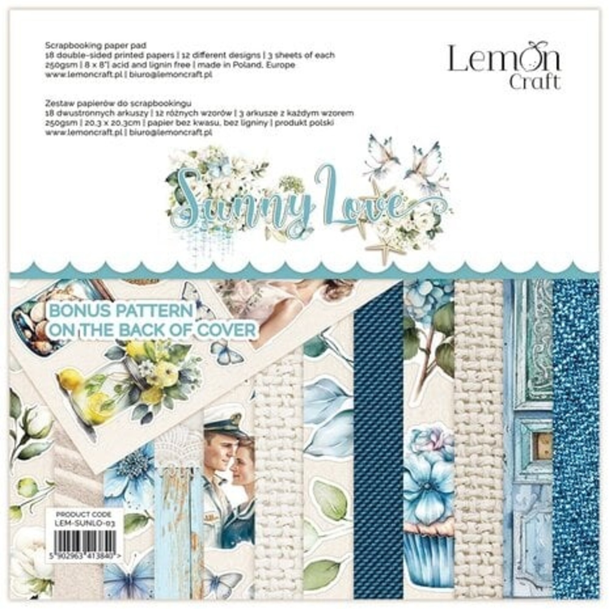 LemonCraft Sunny Love 8x8 Inch Elements & Basic Paper Pad (LEM-SUNLO-0 ...