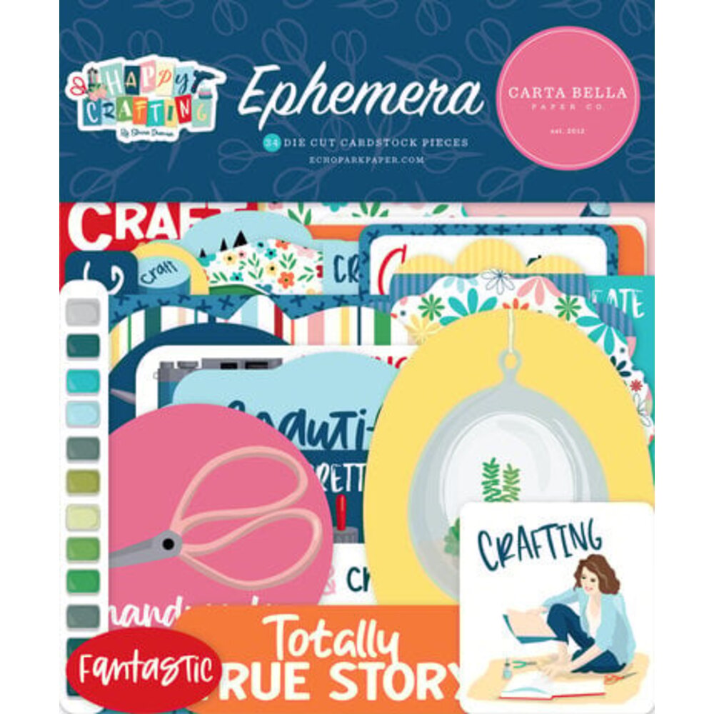 Carta Bella Happy Crafting Ephemera (CBHCR157024) - Paperpads.nl Carta Bella Happy Crafting Ephemera (CBHCR157024) - Paperpads.nl