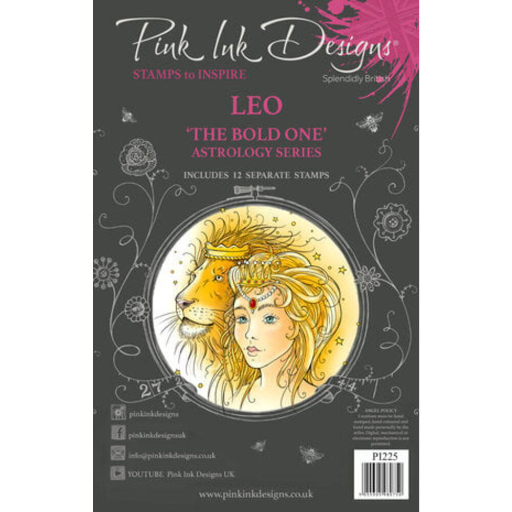 Pink Ink Designs Astrology Series Leo "The Bold One" A5 Clear Stamps ...